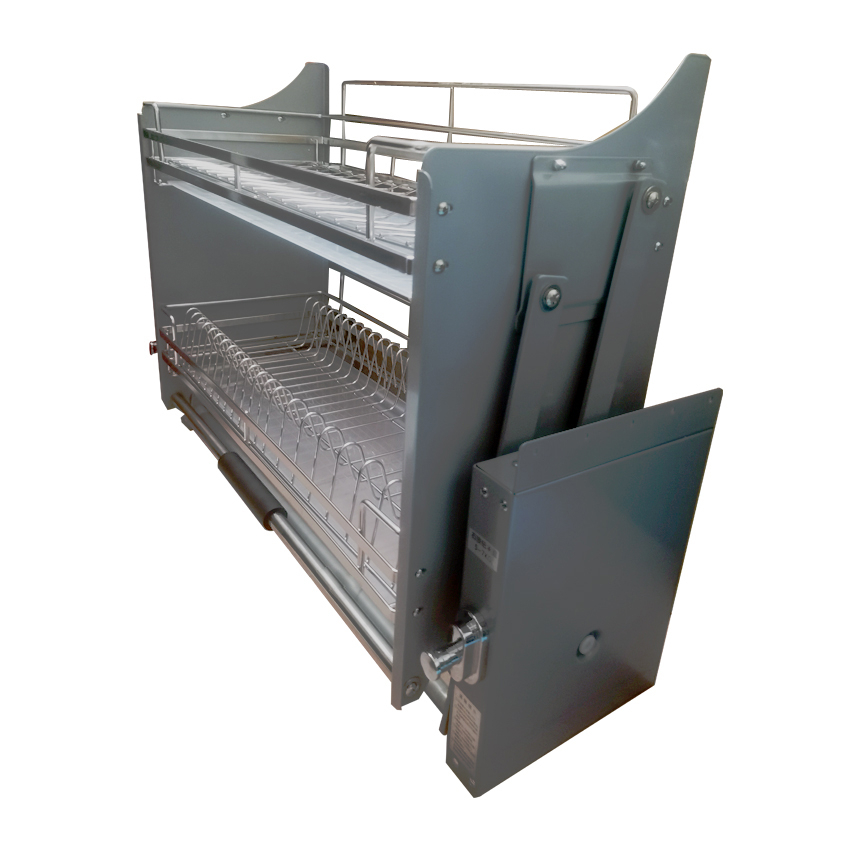 Kitchen Hanging Cabinet Lifting Pull Basket 304 Stainless Steel Dish ...