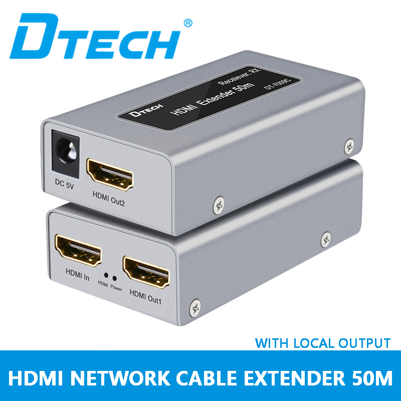 DTECH HDMI Extender 1080P 4K 60HZ Cat5 Cat6 50M Single Cable HDMI ...