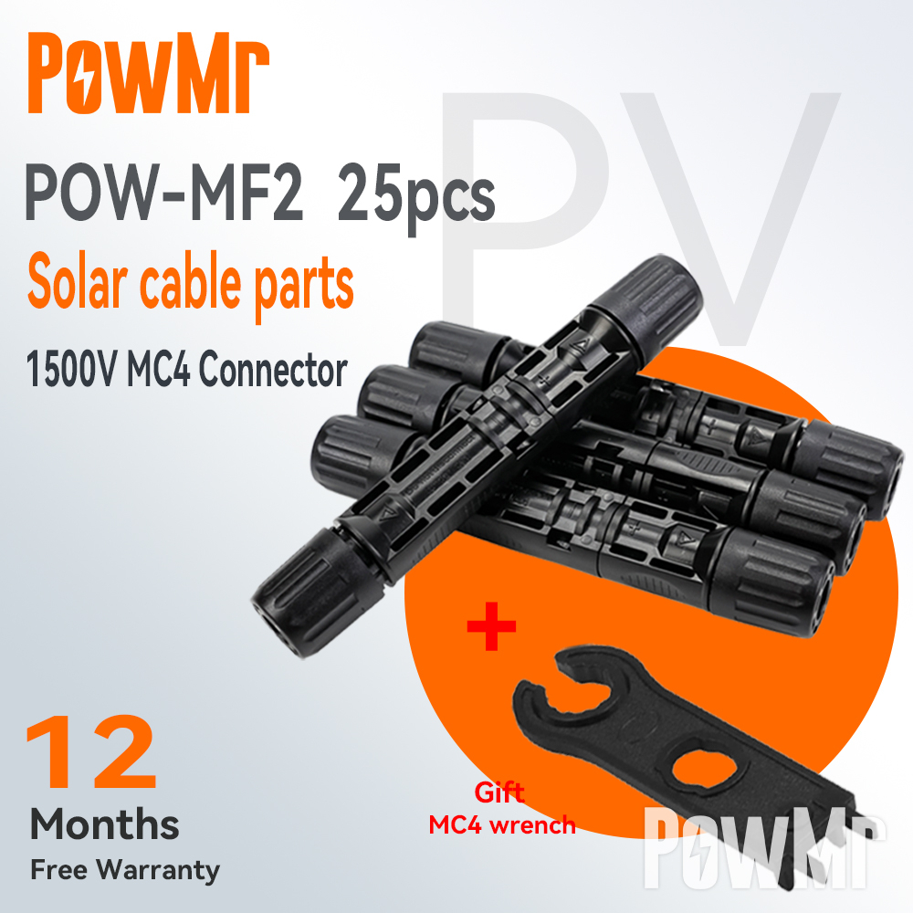 PowMr 25 Pair Male & Female Solar Panel Connectors for Solar Cable ...