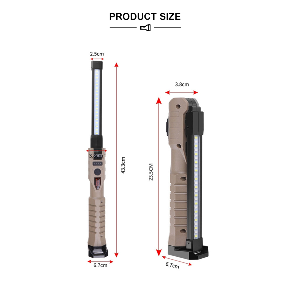 WK06 Folding LED Work Light Camping Flashlight Type-C Charging 180 ...
