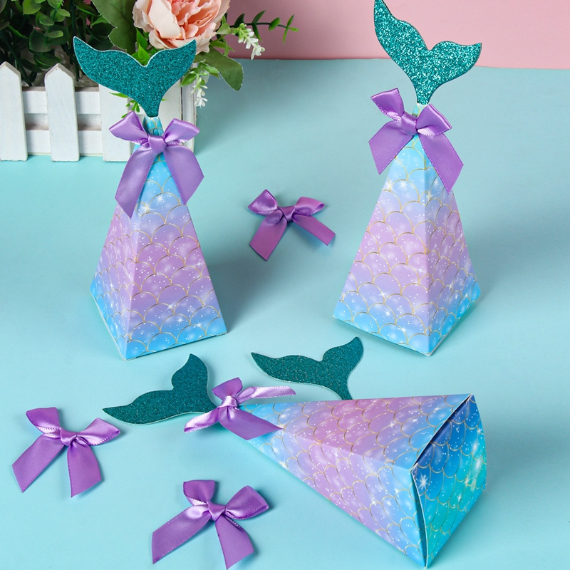 Mermaid Candy Boxes Mermaid Tail Chocolate Star Sky Gift Box Favor With ...