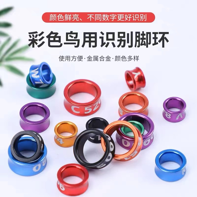 Aluminium Leg ID Band for Bird Parrot Pet, Free Engraving Customisable ...