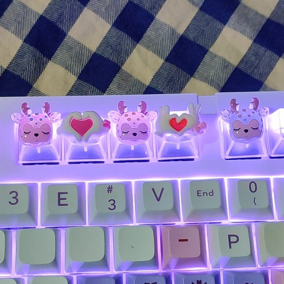 Handmade Keycap Artisan Cute Translucent Mechanical Keyboard R4 ...