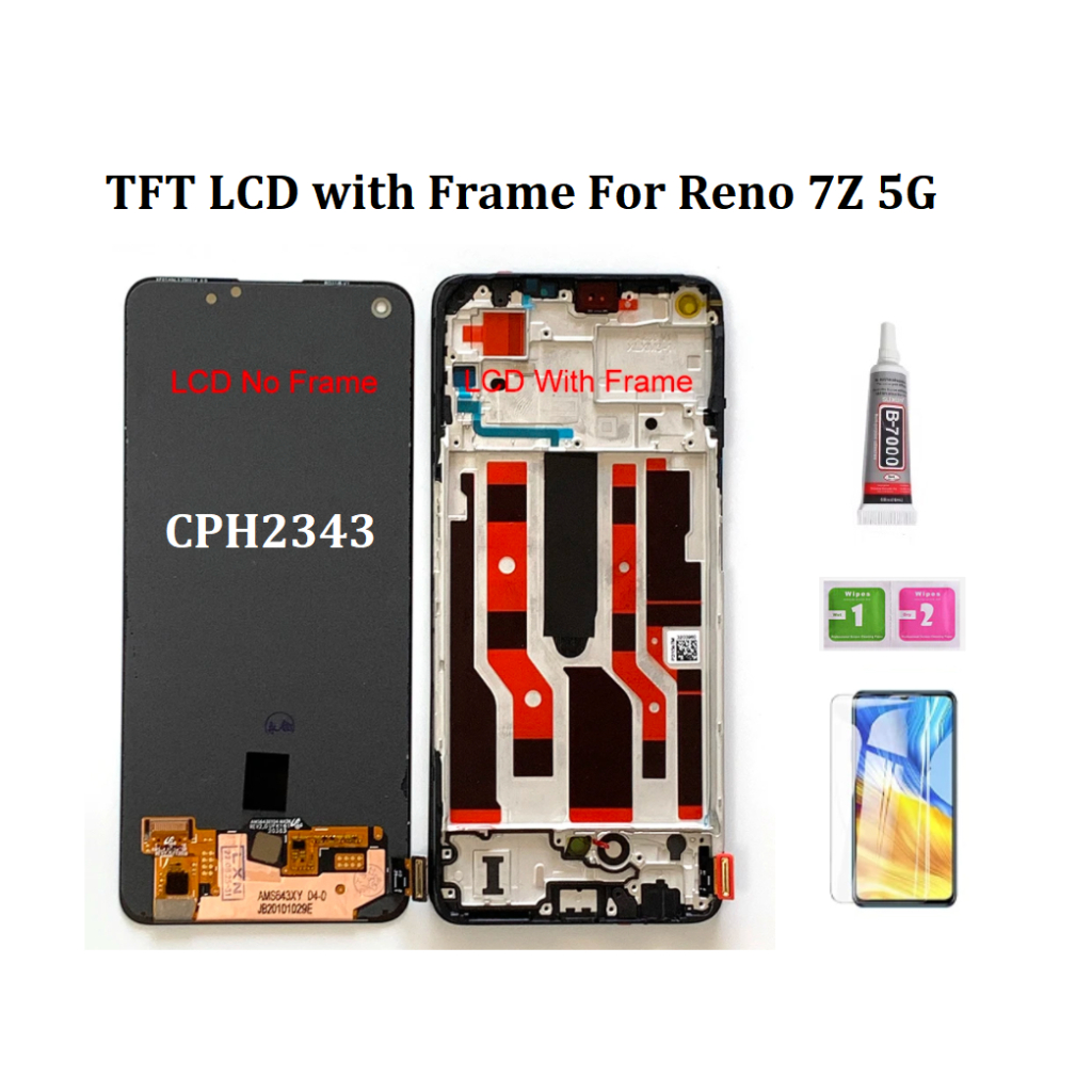 TFT LCD with Frame For OPPO RENO 7Z 5G CPH2343 LCD Display with Touch ...