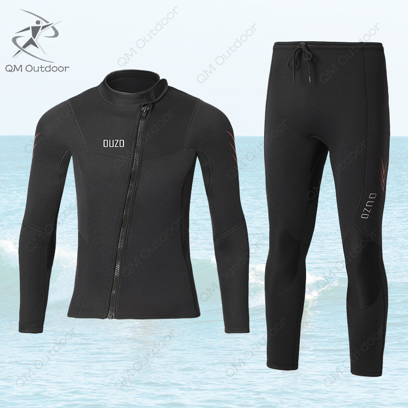 3MM SCR neoprene diving suit Split suit wetsuit jacket and pants for ...