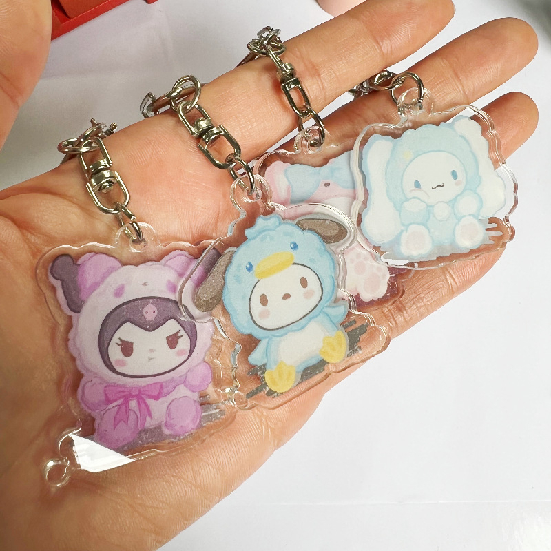 Kawaii Sanrio My Melody kuromi Cinnamoroll Keychain Cartoon Cute Korean ...