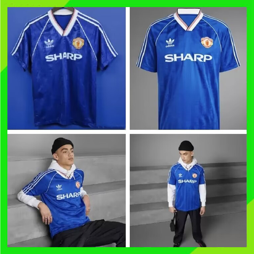 short sleeve sports shirt Manchester United Football Team 1988 1990 ...