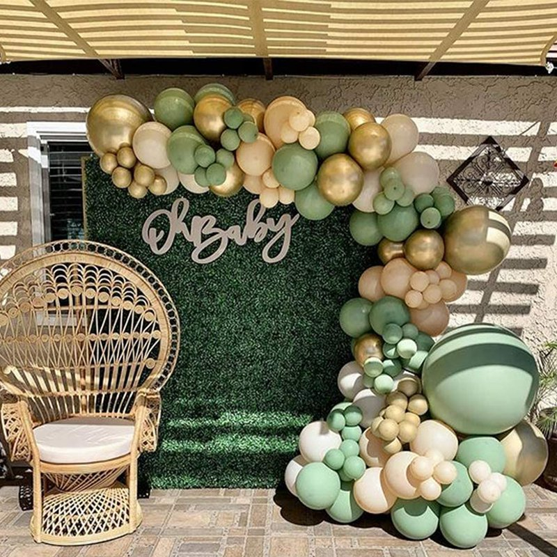 147pcs Green Forest Theme Balloons Birthday Decoration Set Retro Green ...