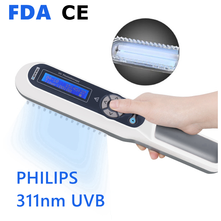 FDA Approved Kernel KN-4003BL 311nm NB UVB lamp UV Phototherapy for Vitiligo Psoriasis Treatment ...