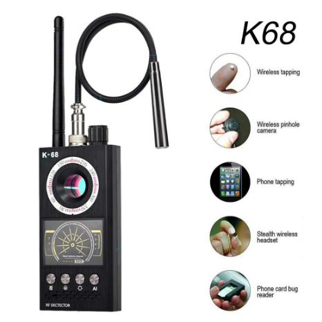 K68 Multifunctional Anti Spy Detector Hidden Camera Detector RF Signal Wireless Bug GPS Alarm ...