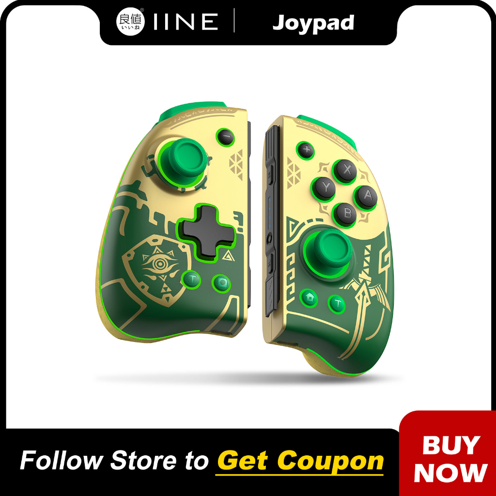 IINE Golden-Green Zelda Kingdom Tears Neptune Joypad ALPS Stick ...
