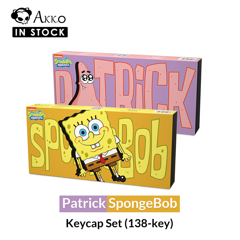 Akko Patrick / SpongeBob Keycap Set with 138-key, JDA Profile Dye-sub ...