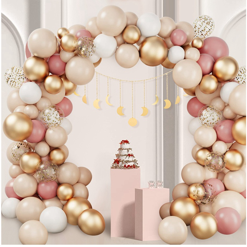 148PCS Vintage Pink Soft Balloon Garland Arch Kit Wedding Anniversary ...