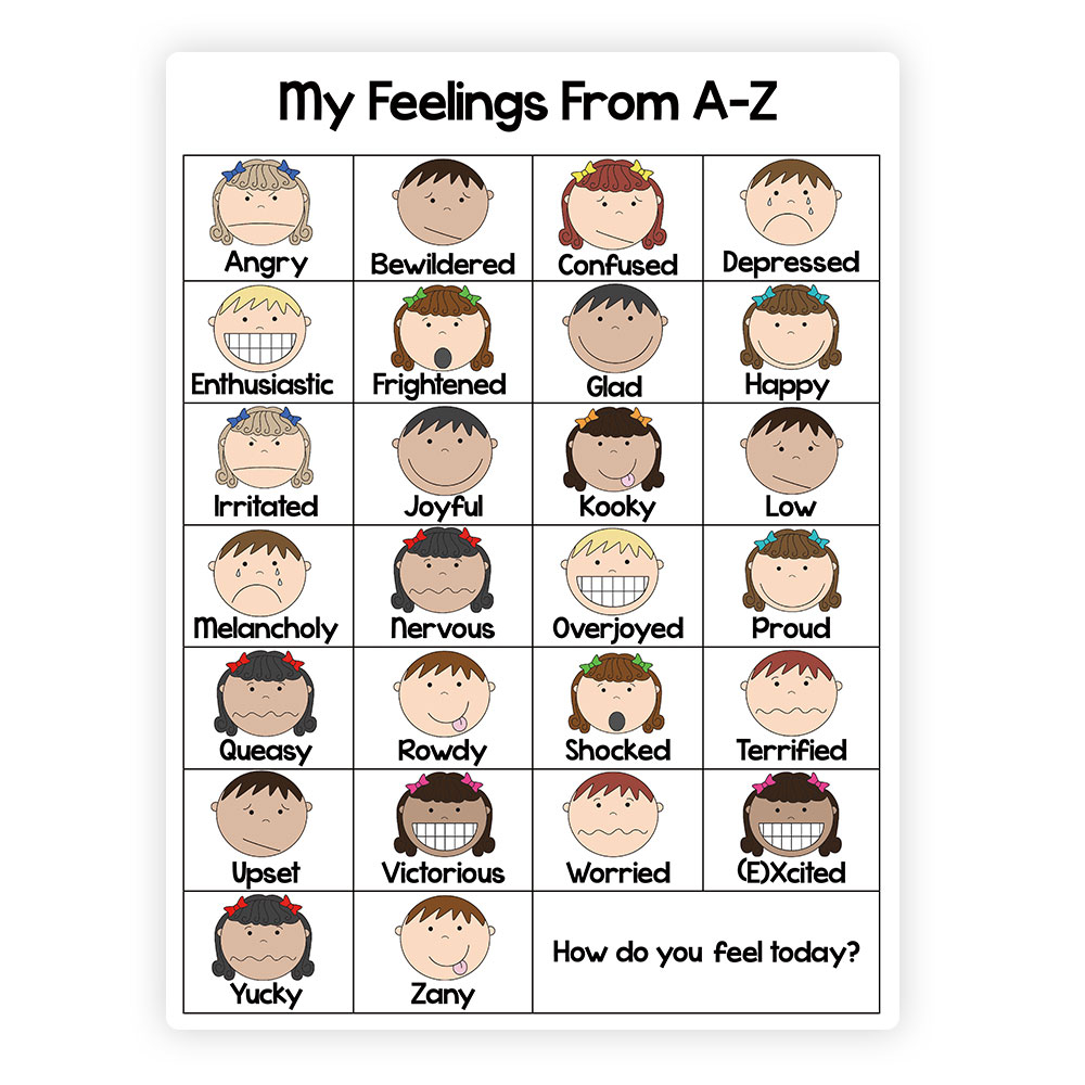 1 Piece A-Z 26 Letter Feelings Emotion Emotional Management Emotional ...