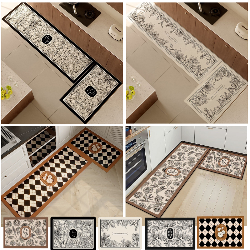 Kitchen Carpet American Style Floor Mat Bathroom Waterproof | Shopee ...