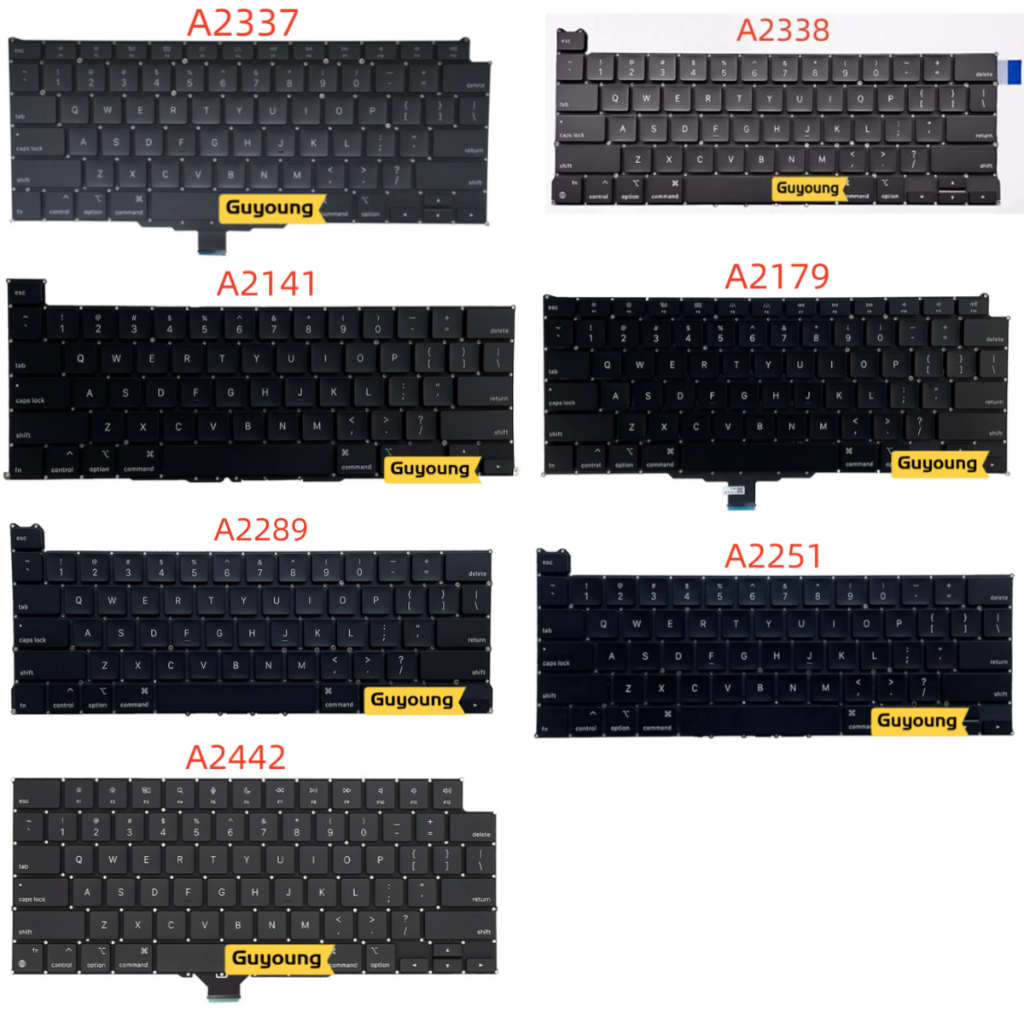 YJX Laptop Keyboard Backlit Sheet A2337 A2338 A2141 A2179 A2289 A2251 ...