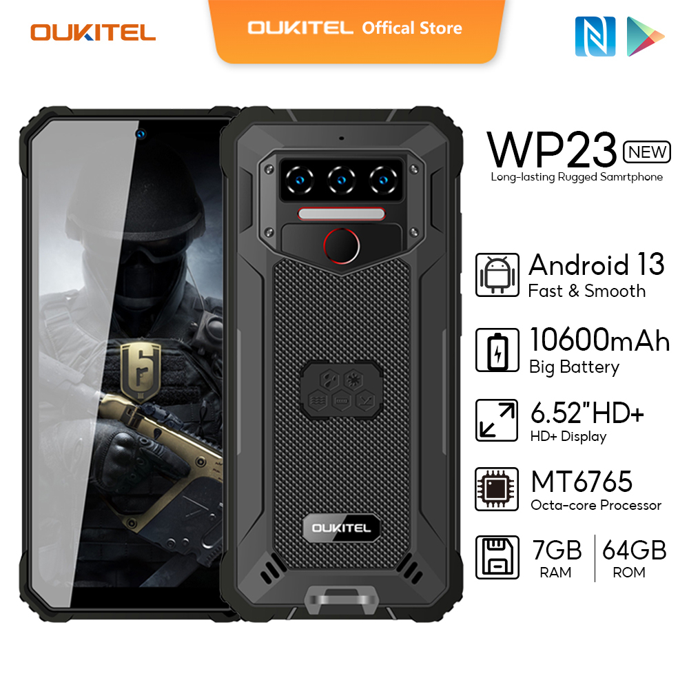 [LOCAL STOCK] OUKITE WP23（6.52“HD+ 10600 mAh 7GB+64GB Android 13 Mobile ...