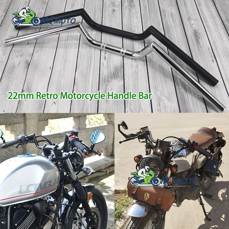 【MJMOTO】Tracker Handlebar 22mm Retro Motorcycle 7/8'' Handle Bar for ...