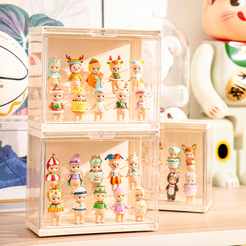 GOTO Clear Assemble Display Box Storage Case, Stackable Show Case for ...