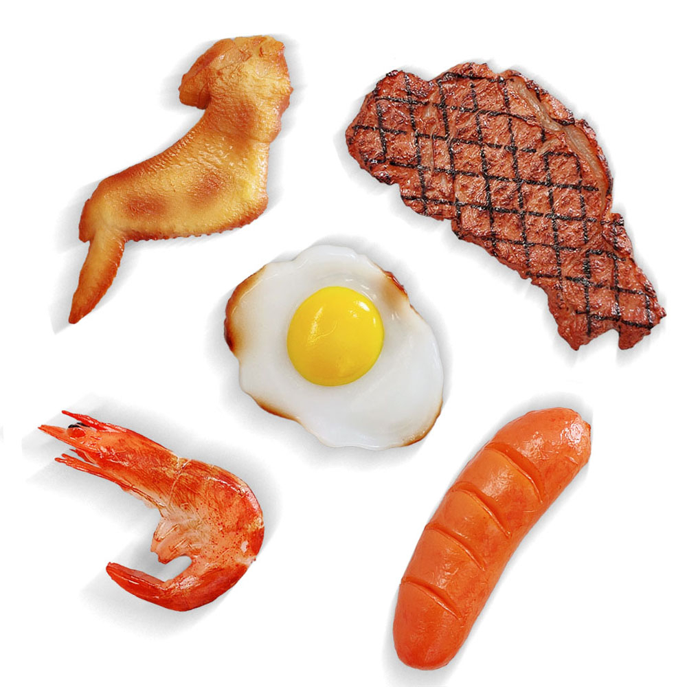 pvc simulation food refrigerator stickers simulation meat lamb chops 3D ...