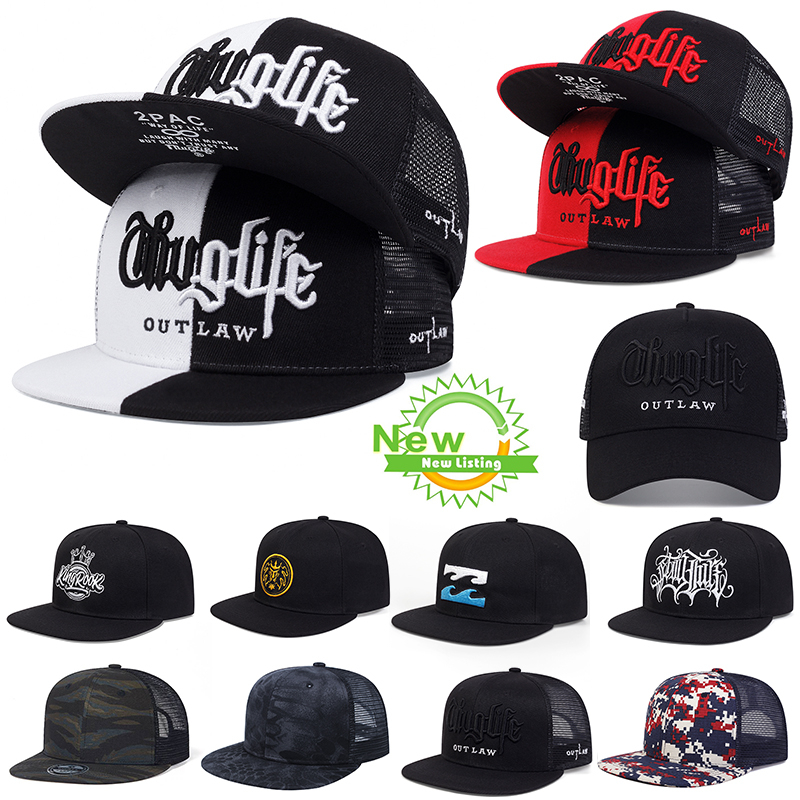 NEW CAP plain cap Embroidered trucker cap Tide Card Snapback Cap Unisex ...