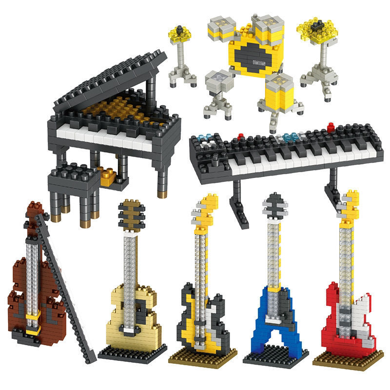Music Piano 3D Model Building Blocks DIY Musical Instrument Violin ...