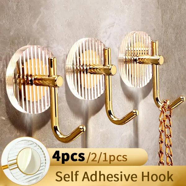 5 PCS new design Strong Wall Hook Self Adhesive Hooks sticky Hook Door ...