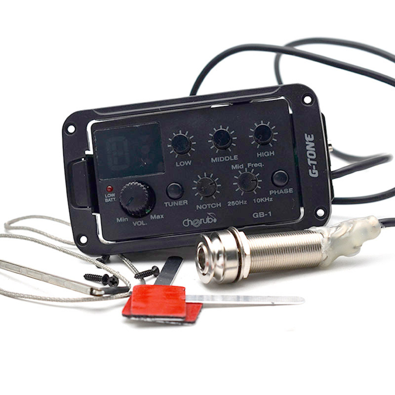 Cherub GB-1 G-Tone Series Acoustic Guitar Preamp Piezo Pickup 3-Band EQ ...