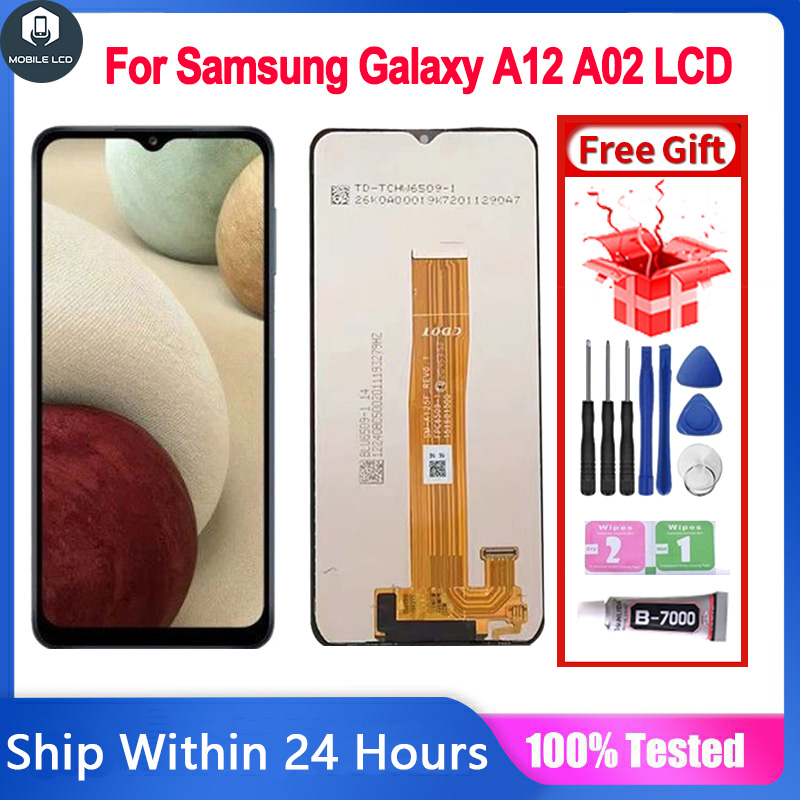 Original LCD With Frame For Samsung Galaxy A12 A125F A02 M02 M022 LCD Screen Display Touch ...
