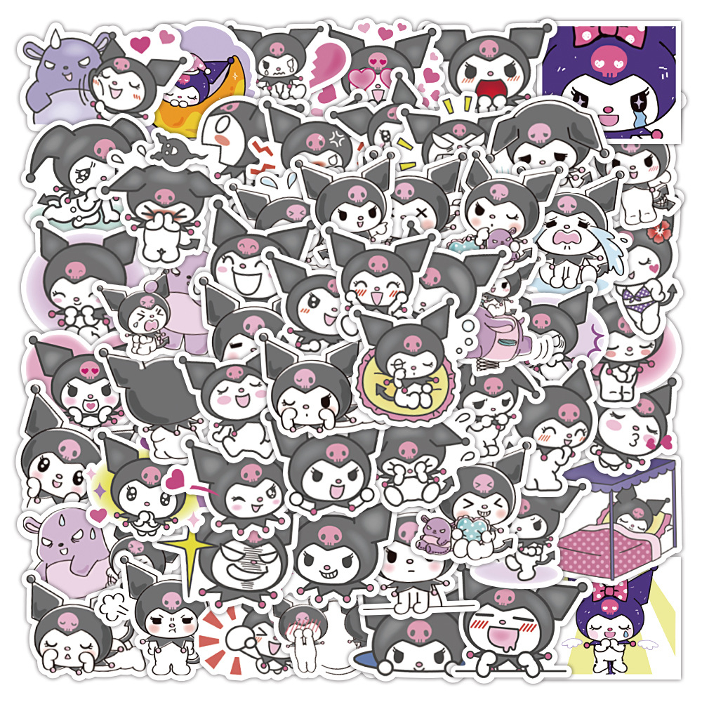Kuromi Series Sanrio Stickers 50Pcs/Set DIY Waterproof Decals Doodle ...