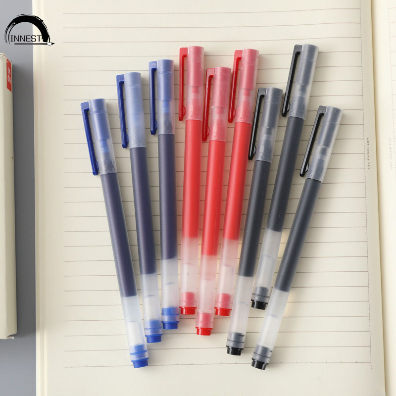 Gel Pen 0.5mm Blue/Red Ink Writing Pens Office School Stationery ...