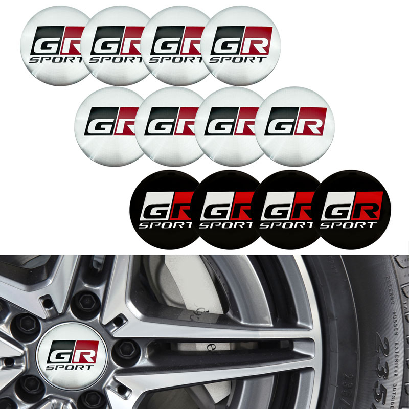 4pcs 56mm Car Wheel Center Cover Stickers Hub Cap GR Sport Emblem Badge ...