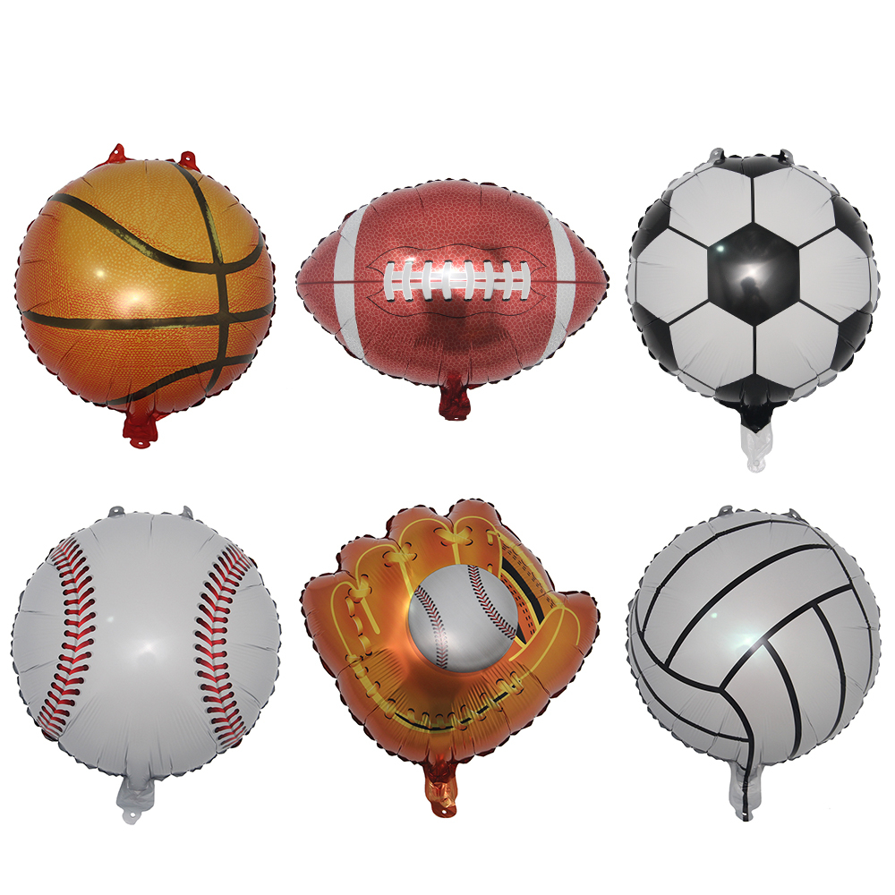 Aluminum Foil Balloon Football Basketball Baseball glove Volleyball ...