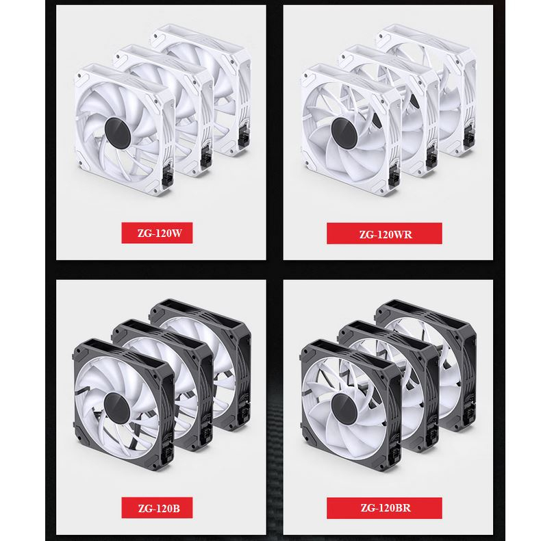 JONSBO ZF120 ZG120 ZH120 120mm fan building block PWM ARGB forward ...