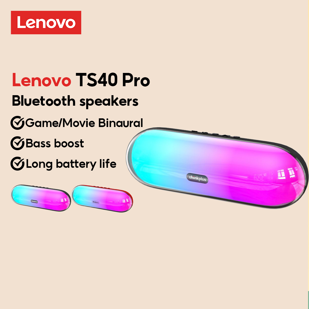 Lenovo TS40 Pro Bluetooth Speaker HIFI Stereo Sound Portable Waterproof ...
