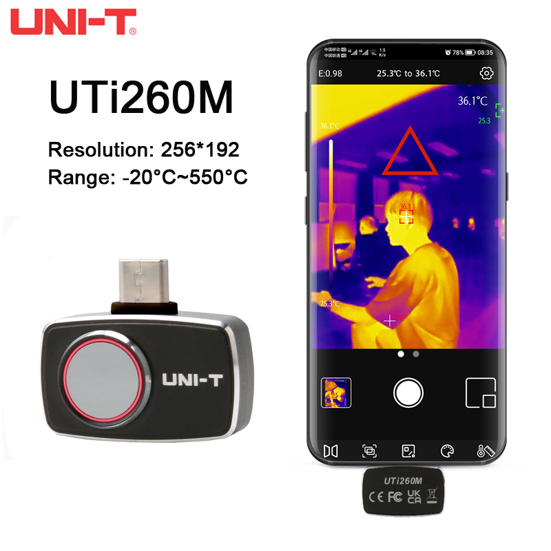 UNI-T UTi260M UTI256M Mobile Phone Thermal Imager Infrared Thermal ...