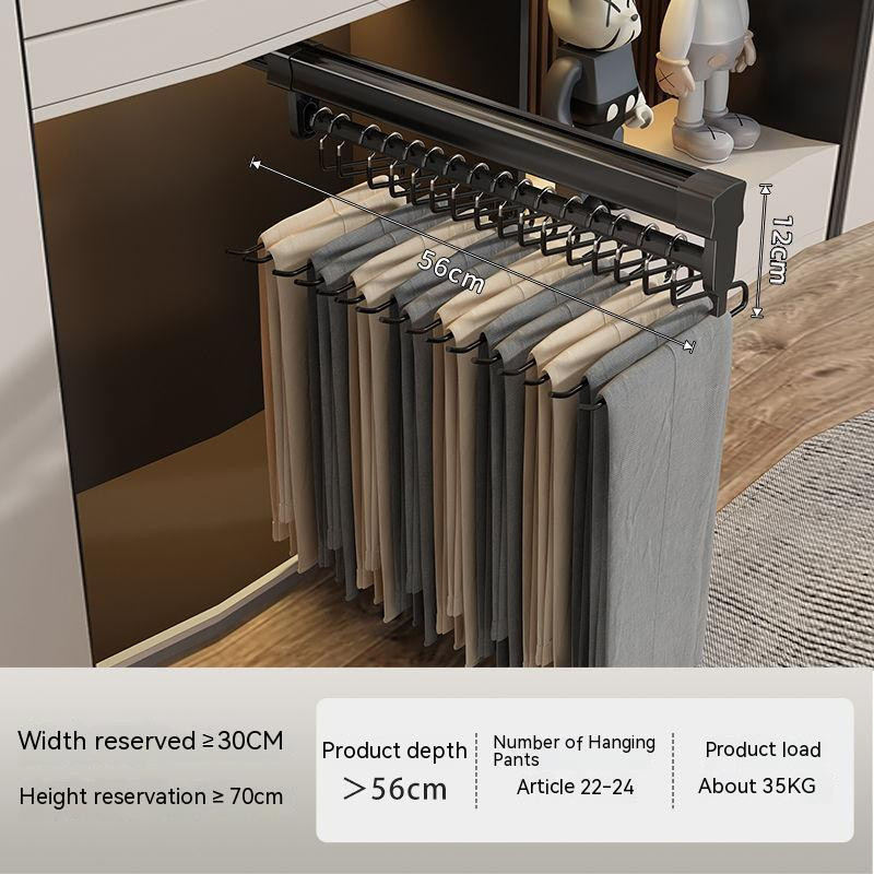 Multifunctional Pull-Out Retractable Clothes Hat Storage Rack, Wardrobe ...