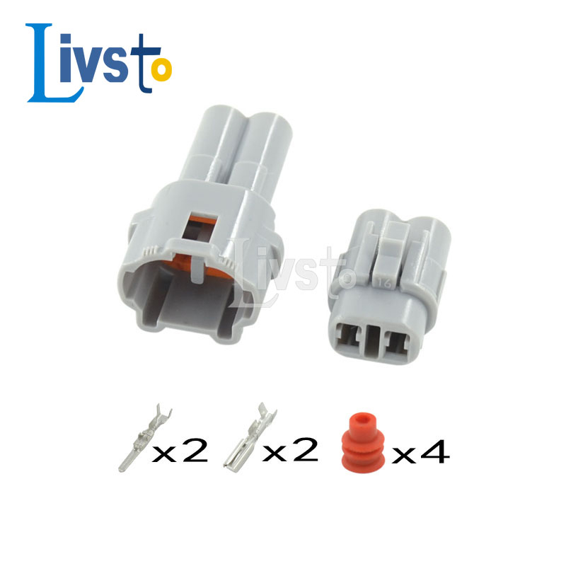 10 sets 2 Pin Sumitomo Auto Waterproof Wire Harness Male Female Grey Waterproof Connector Plug ...