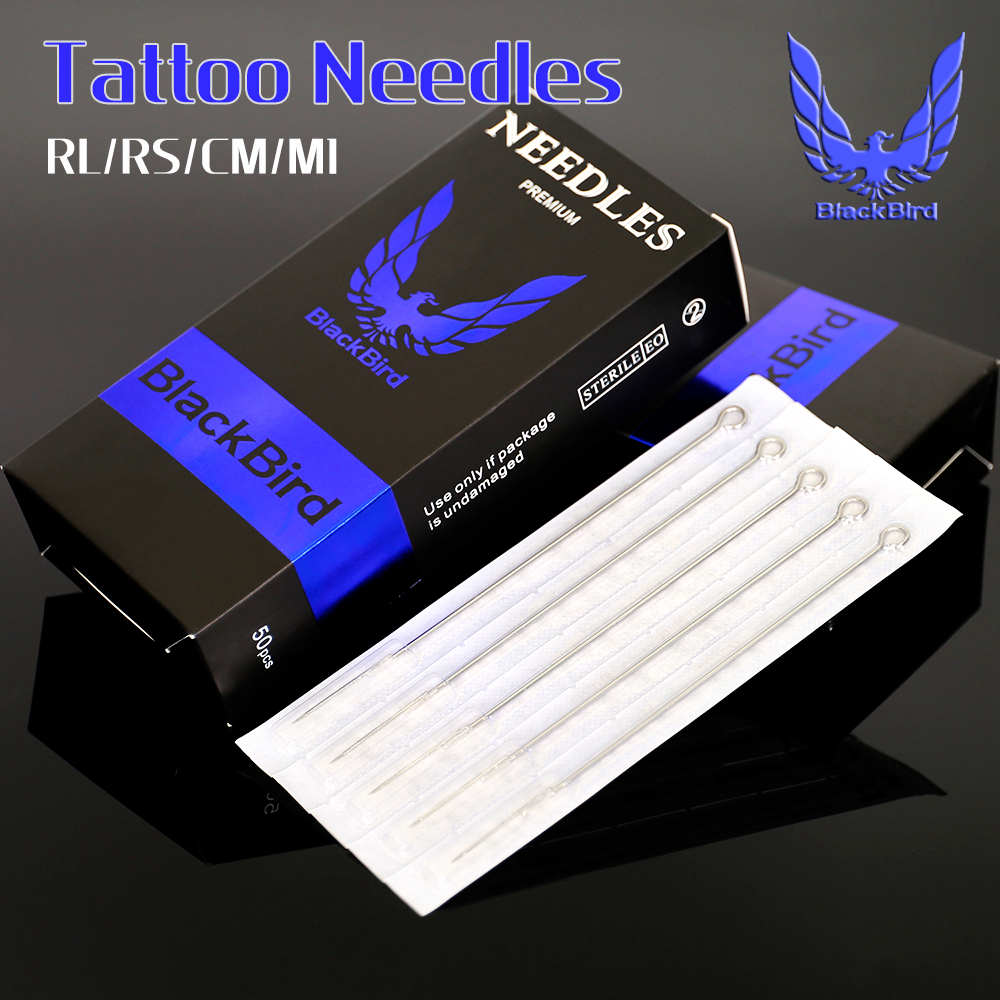 50pcs/box RL/RS/RM/M1 Disposable Tattoo Needles Professional Tattoo ...