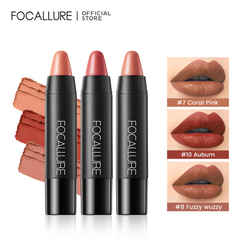 FOCALLURE Easy to Wear Long Lasting Matte Lipstick 19 Colours | Shopee ...