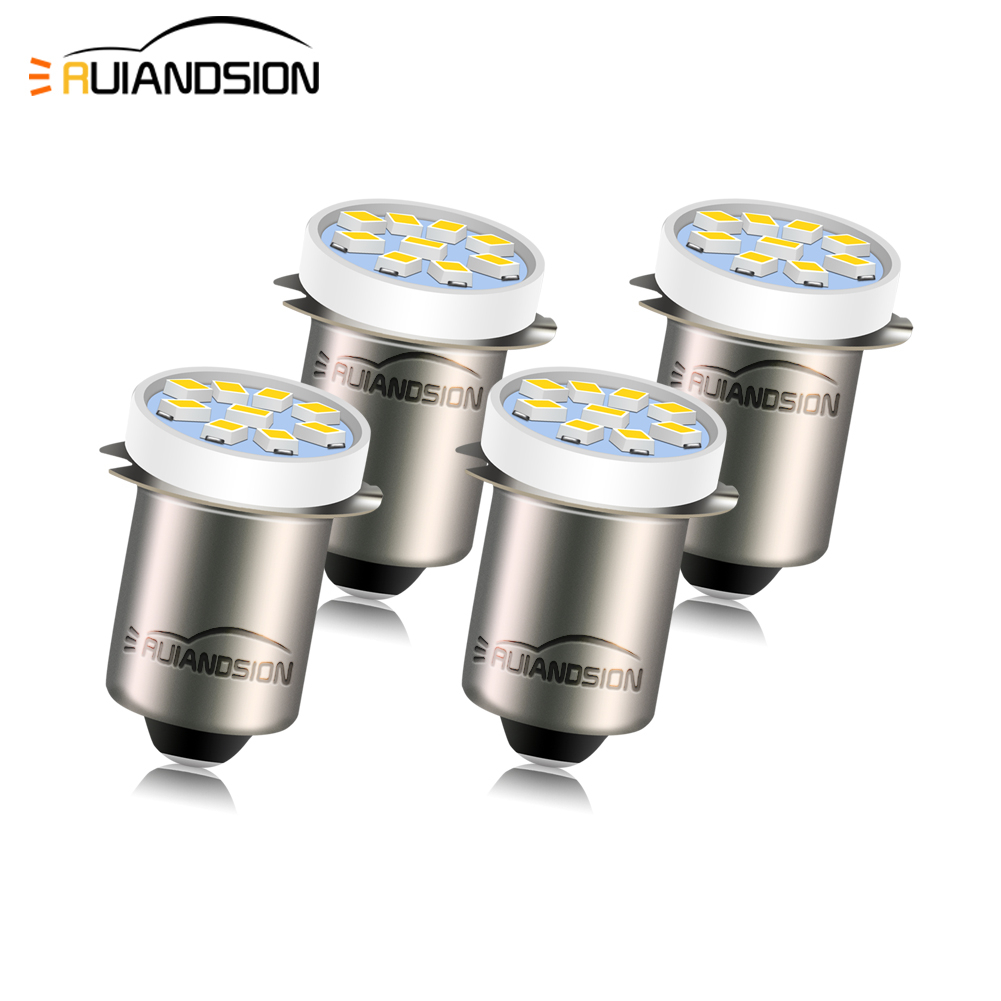 4pcs Ruiandsion P13.5S LED Bulb 3V 4.5V 6V 12V 18V White Warm White ...