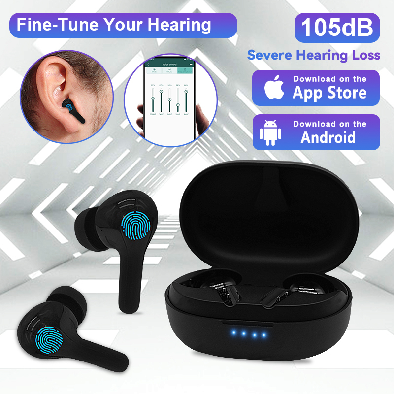Rechargeable Hearing Aids Wireless Bluetooth Deafness Headphones ...