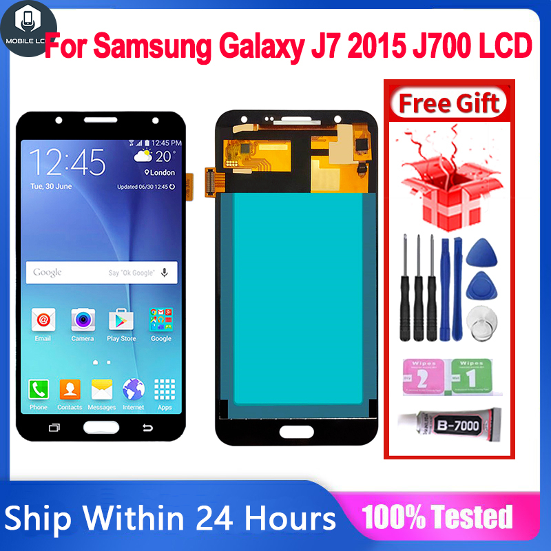 Original LCD Compatible For Samsung Galaxy J7 2015 J700 SM-J700F J700M ...