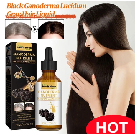 30ml Black Ganoderma Lucidum Gray Hair Liquid hair care essence DARKA ...