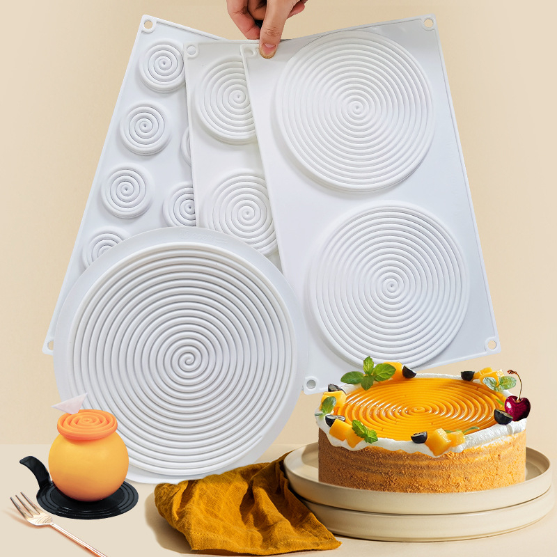2/6/15 Cavity Silicone Mosquito Circles-shaped Mousse Cake Mold 3D ...