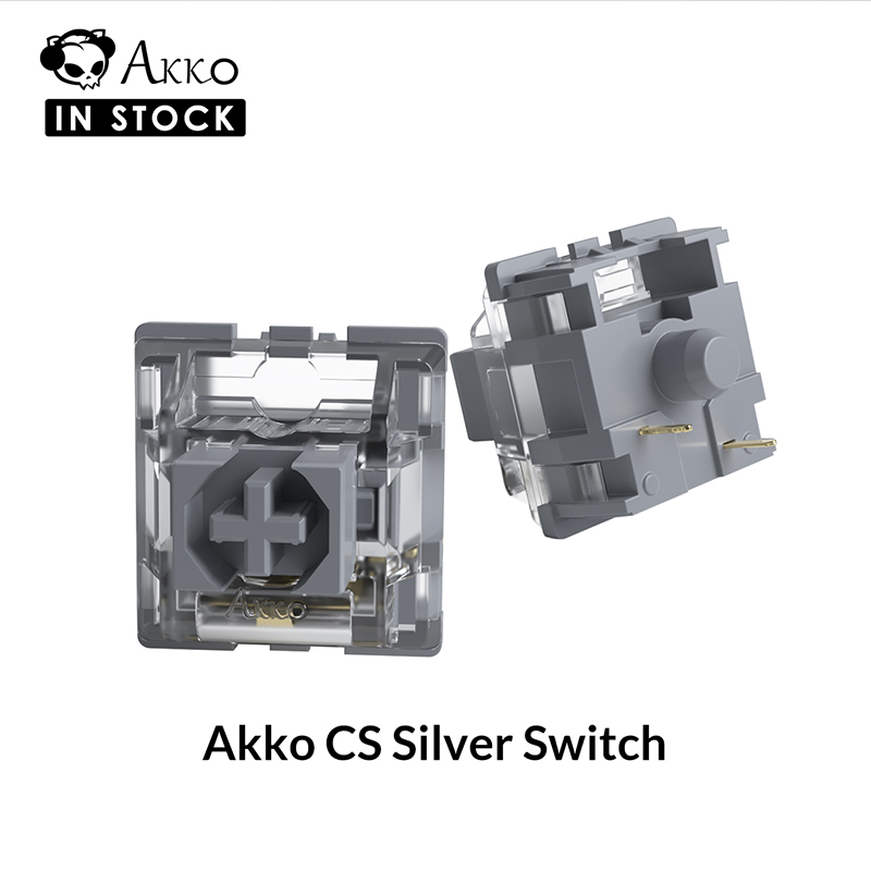 Akko CS Silver Switch, 45pcs Linear Switches, 3-pins for MX Mechanical ...