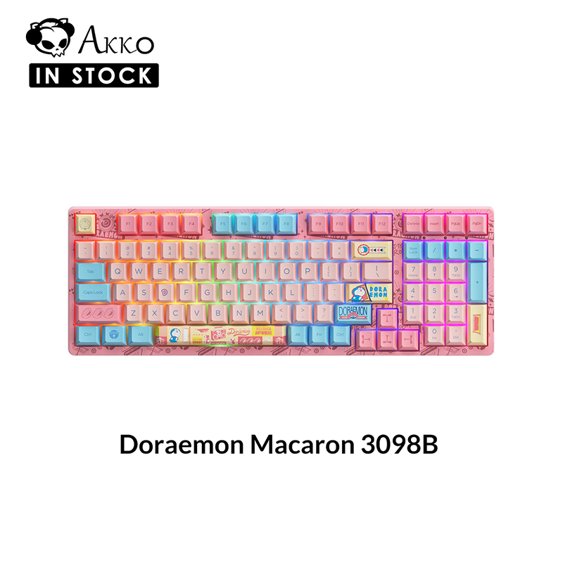 Akko Doraemon Rainbow / Macaron 3098B Hot-swappable Mechanical Keyboard ...