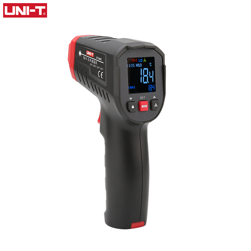 UNIT UT306S UT306C Digital Thermometer -50℃ ~ 500℃ Non-contact Industrial Infrared Laser ...