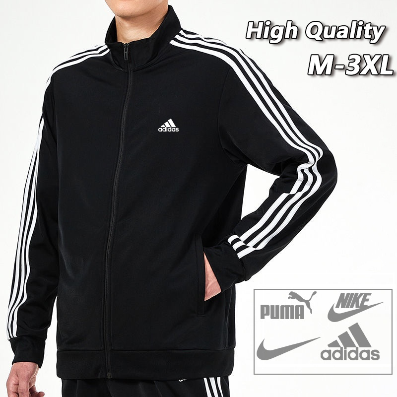Ready Stock Quality Sweater Three Stripes Good Men Sport Jacket Jaket ...