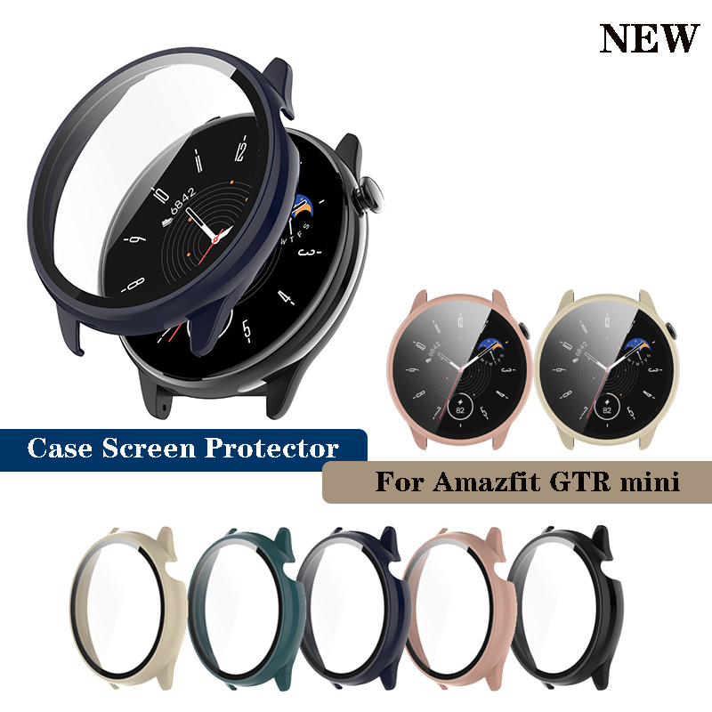 Hard PC Case Tempered Glass Screen Protector Protective Cover for Huami ...